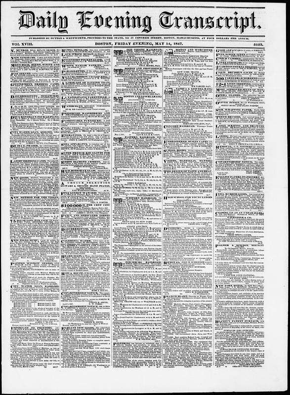 Daily Evening Transcript. May 14, 1847 - Digital Commonwealth