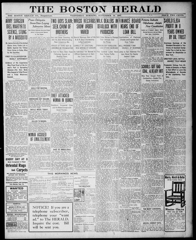 The Boston Herald. September 18, 1907 - Digital Commonwealth