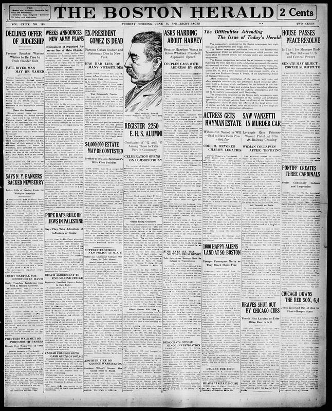 Boston Herald. June 14, 1921 - Digital Commonwealth