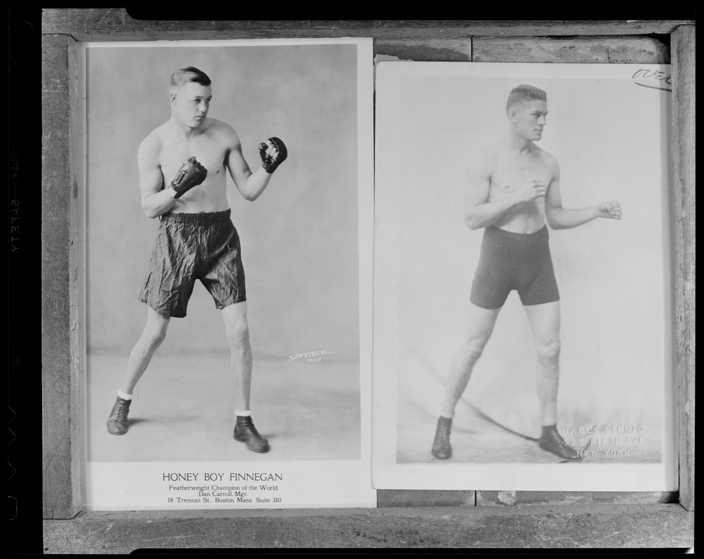 Photo of Honey Boy Finnegan and other boxer - Digital Commonwealth