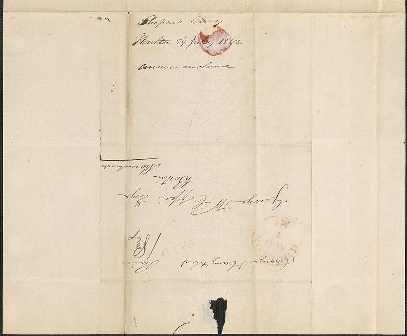 Shepard Cary to George Coffin, 29 July 1842 - Digital Commonwealth