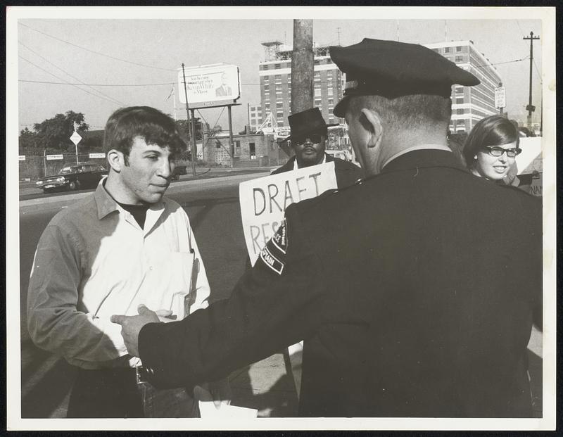 Boston Army Base Draft Protest Capt. James Emord, Gov. Security Police ...