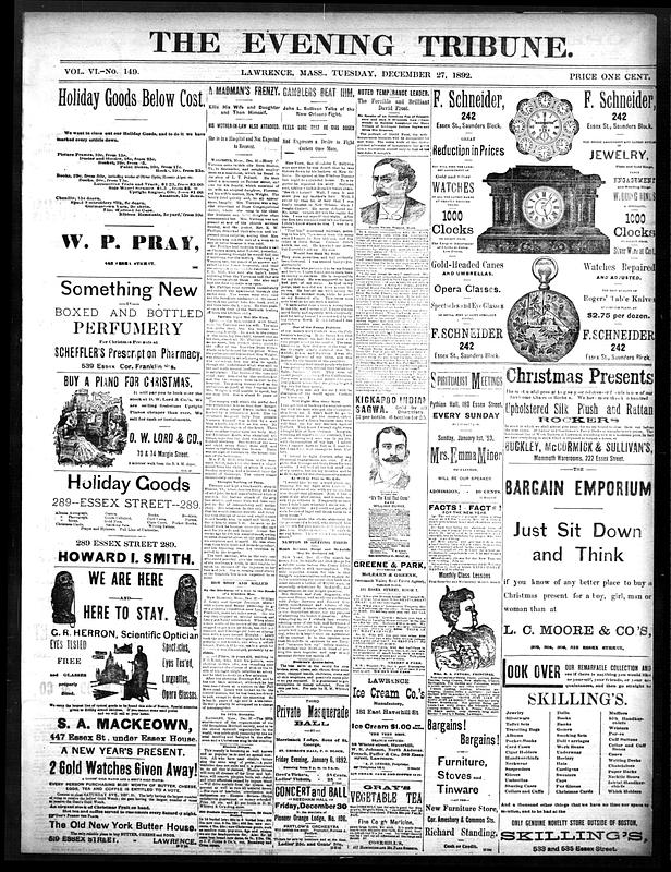 The Evening Tribune. December 27, 1892 - Digital Commonwealth
