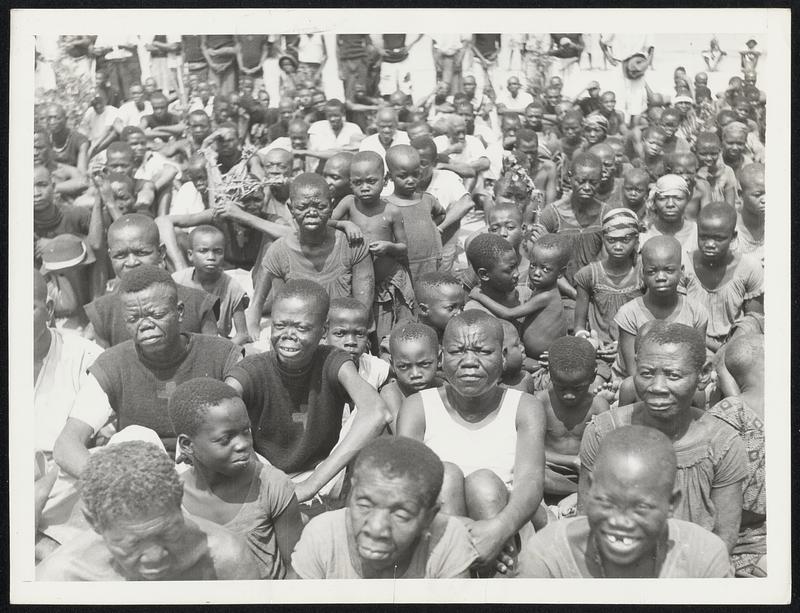 These are African Lepers. Shown at a Sunday church service is this ...