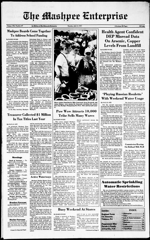 The Mashpee Enterprise. July 08, 1997 - Digital Commonwealth