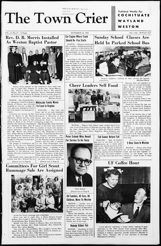 The Town Crier. September 24, 1959 - Digital Commonwealth