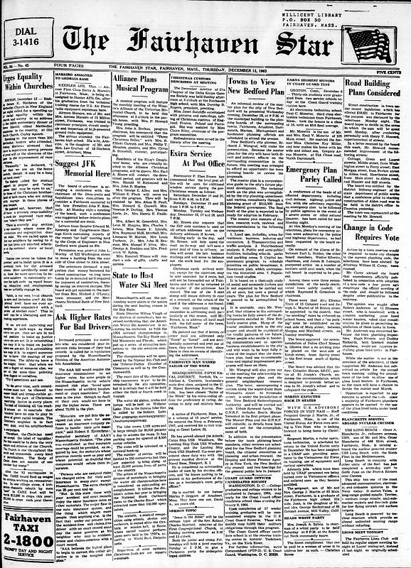 The Fairhaven Star. December 12, 1963 - Digital Commonwealth