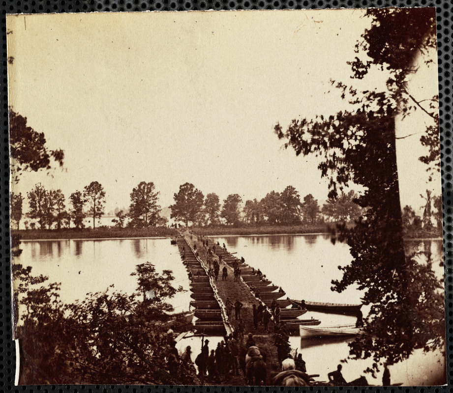 Pontoon Bridge Deep Bottom James River - Digital Commonwealth