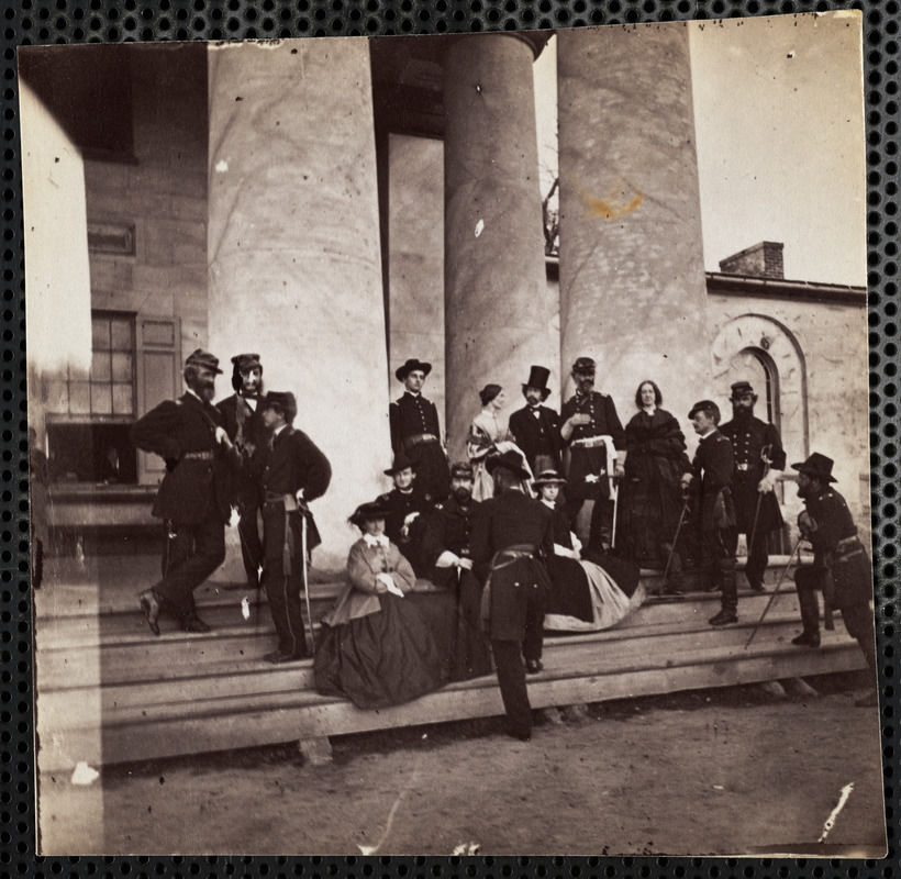 General S. P. Heintzelman and staff at Arlington House, Virginia ...