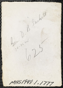 General D. B. Sackett - Digital Commonwealth