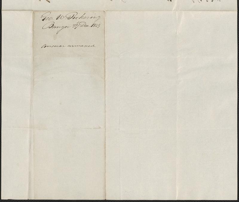 George W. Pickering to George Coffin, 27 December 1849 - Digital ...