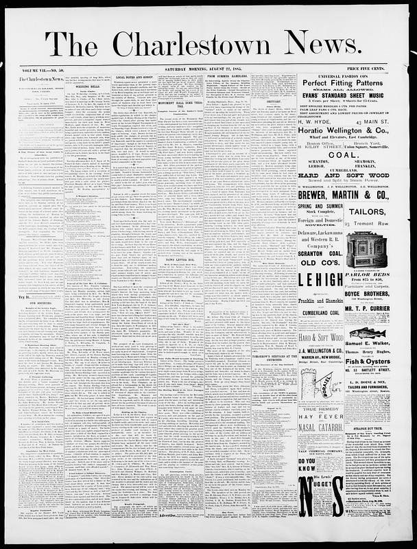 The Charlestown News. August 22, 1885 - Digital Commonwealth
