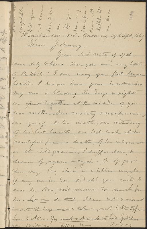 Letter from Zadoc Long to John D. Long, September 29, 1869 - Digital ...
