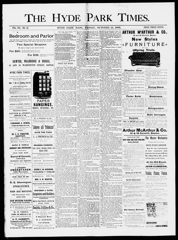 The Hyde Park Times. October 11, 1889 - Digital Commonwealth