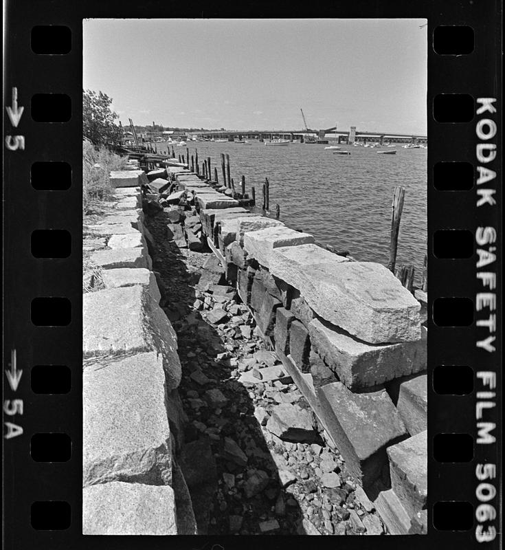 Old sea wall - Digital Commonwealth