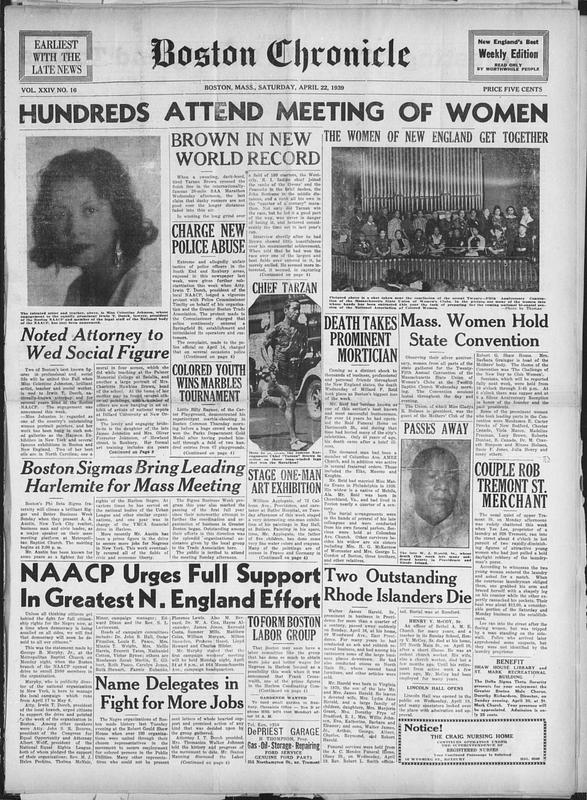 Boston Chronicle. April 22, 1939 - Digital Commonwealth