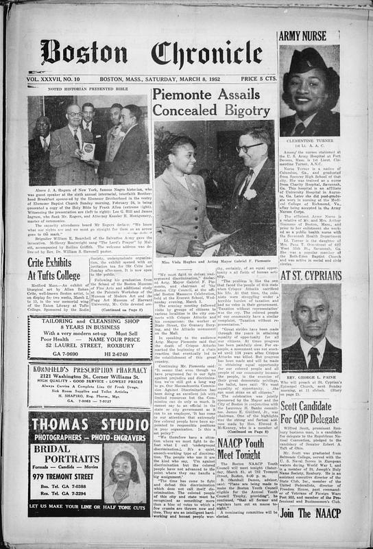 Boston Chronicle. March 08, 1952 - Digital Commonwealth