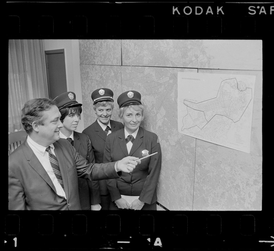 Boston Traffic Comr. William R. McGrath points out high fine area ...