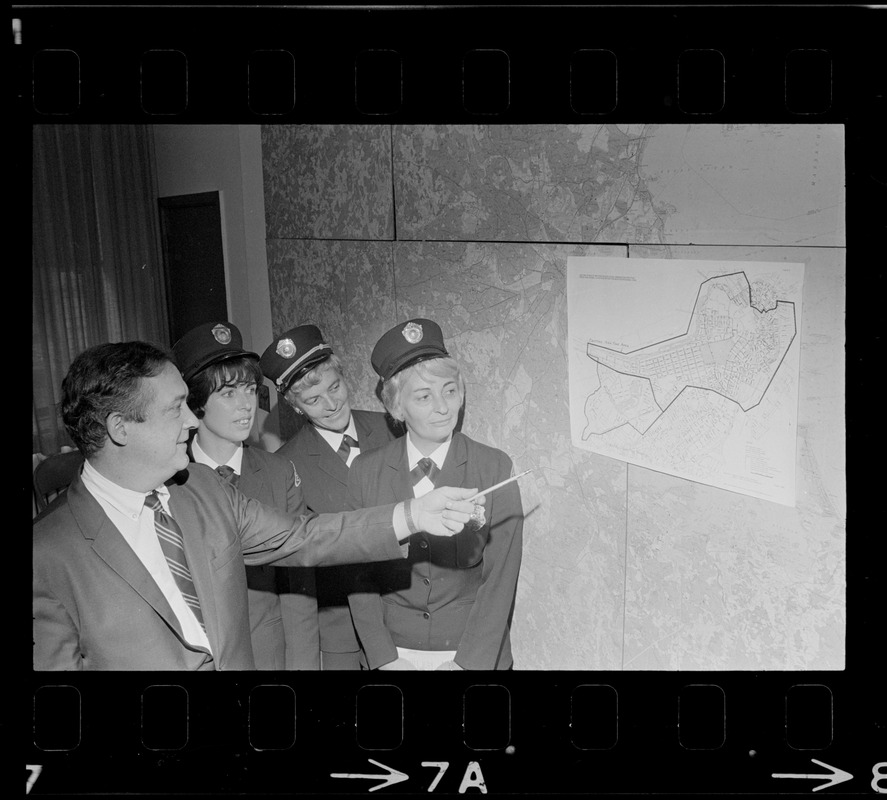 Boston Traffic Comr. William R. McGrath points out high fine area ...