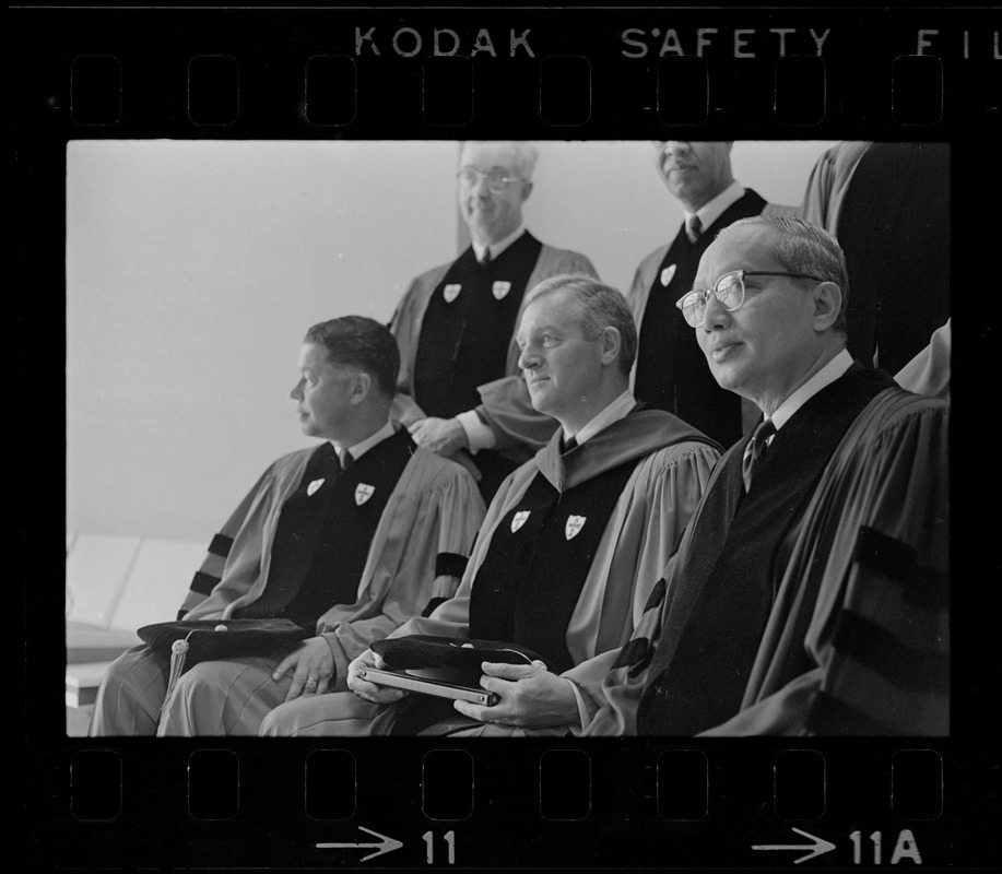 Senator Edward W. Brooke, Boston University President Arland F. Christ ...