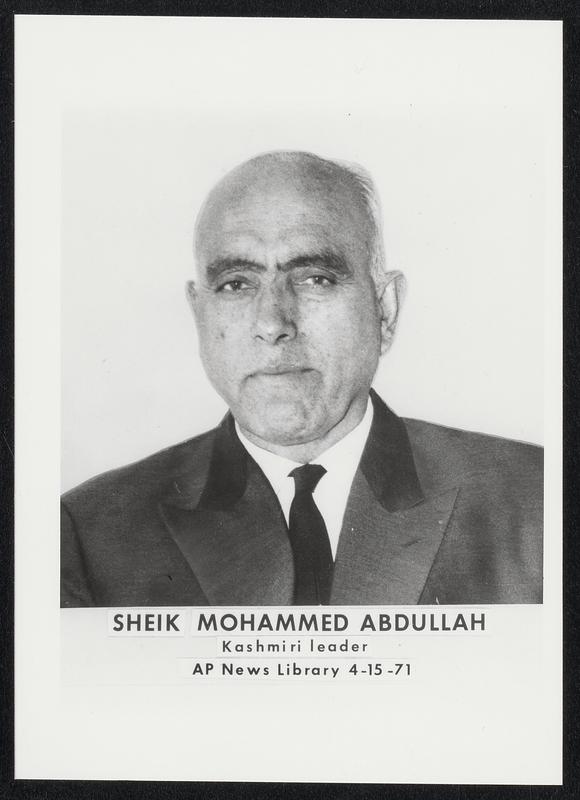 Sheik Mohammed Abdullah Kashmiri leader - Digital Commonwealth