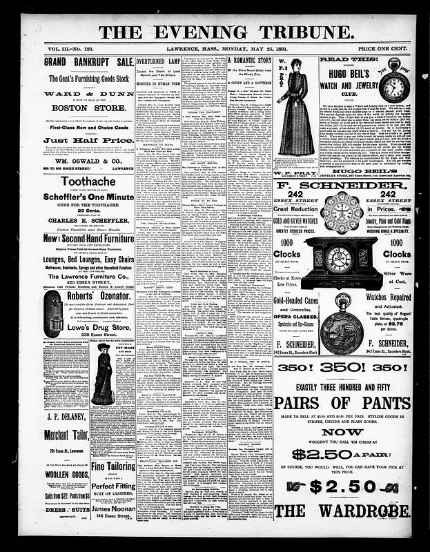 The Evening Tribune. May 25, 1891 - Digital Commonwealth