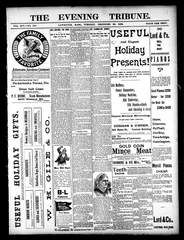 The Evening Tribune. December 29, 1896 - Digital Commonwealth