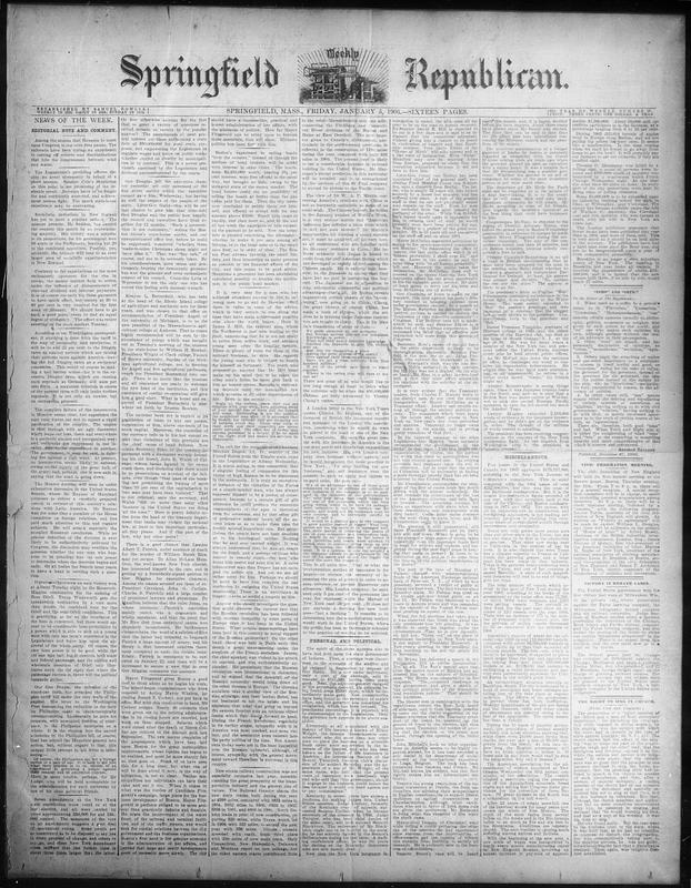 Springfield Weekly Republican - Digital Commonwealth