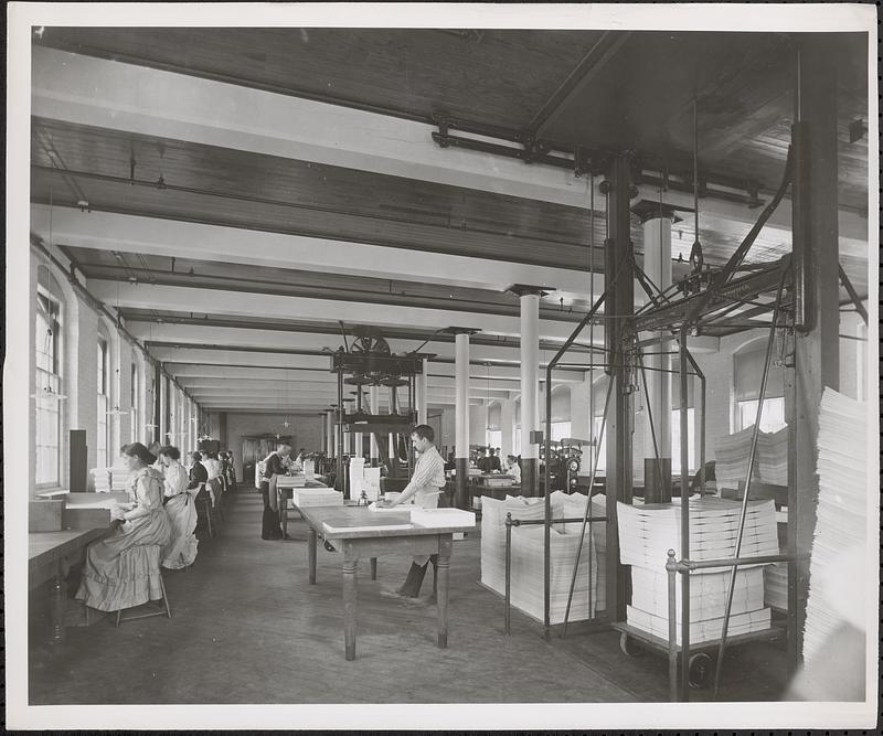 Finishing Room, Pioneer Mill, 1895 - Digital Commonwealth