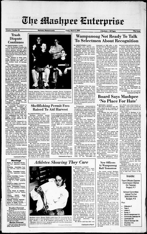 The Mashpee Enterprise. March 03, 2000 - Digital Commonwealth