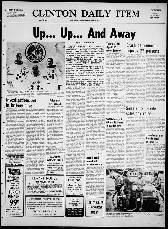 Clinton Daily Item. July 26, 1971 - Digital Commonwealth