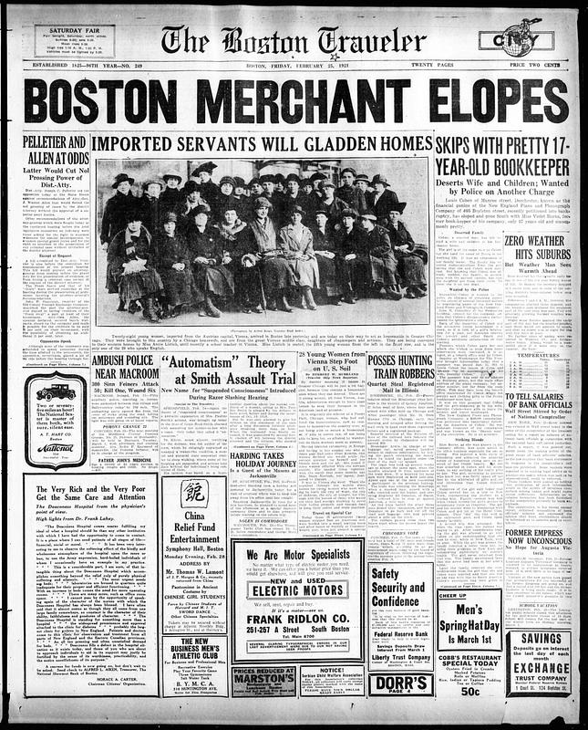 The Boston Traveler. February 25, 1921 - Digital Commonwealth