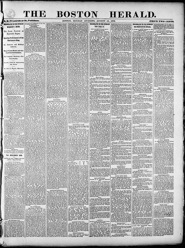 The Boston Herald. August 14, 1876 - Digital Commonwealth