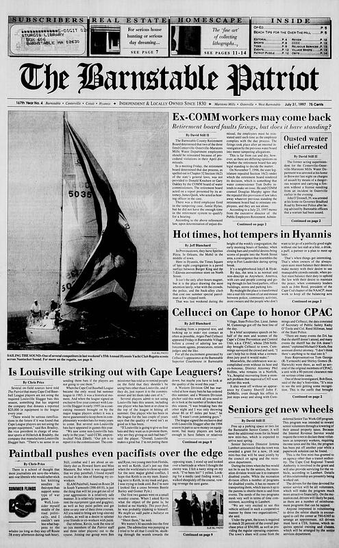 Barnstable Patriot. July 31, 1997 - Digital Commonwealth