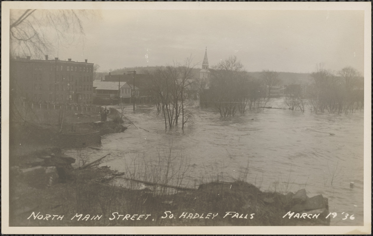 North Main Street, South Hadley Falls, March 19 '36 - Digital Commonwealth