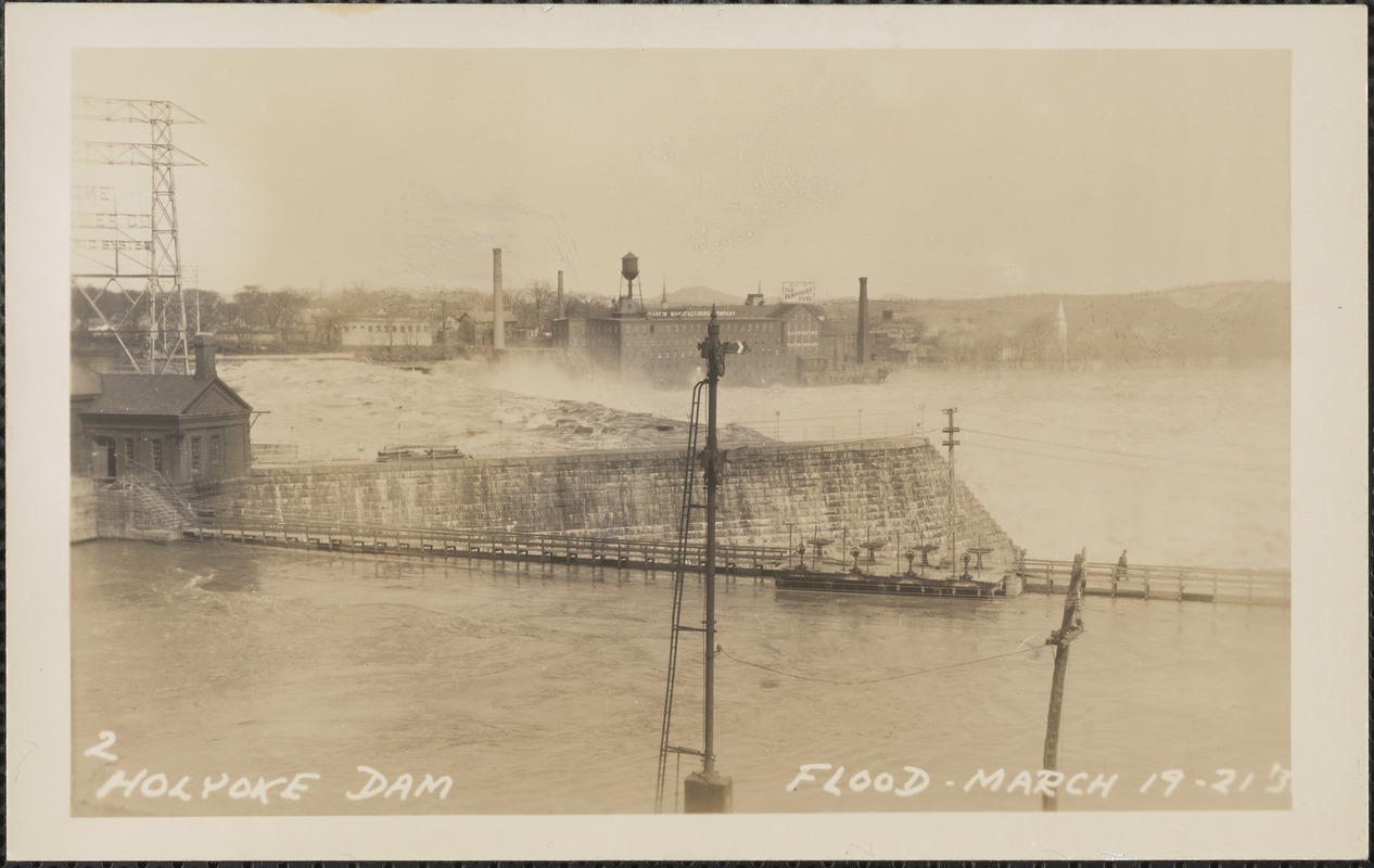 Holyoke Dam, flood, March 19-21 '36 - Digital Commonwealth