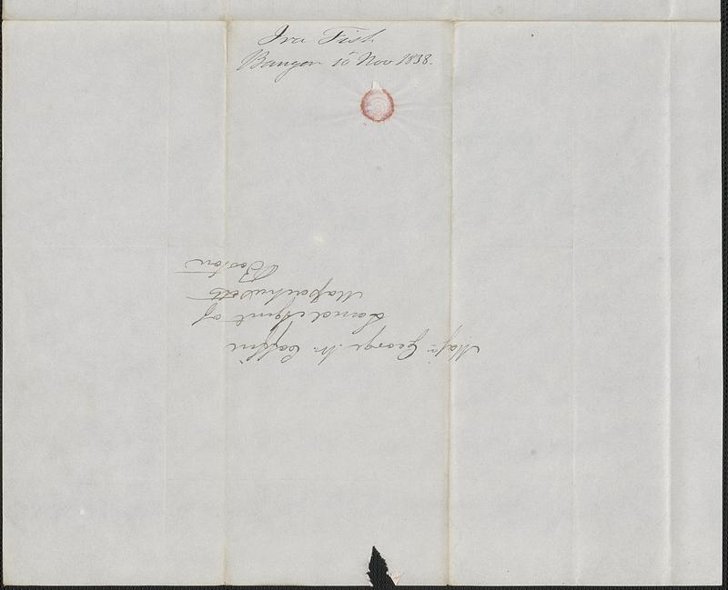 Ira Fish to Geogre Coffin, 10 November 1838 - Digital Commonwealth