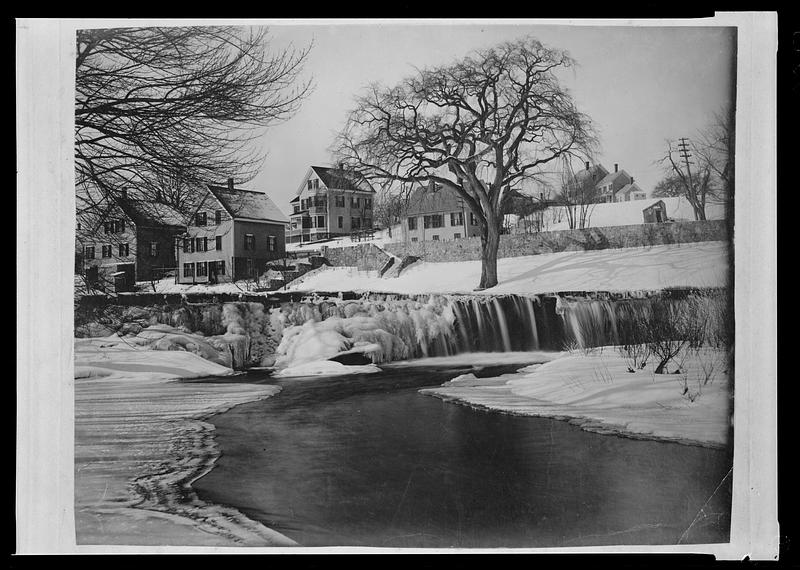 Charles River Dam, and Old Town Park, South Natick, in winter - Digital ...