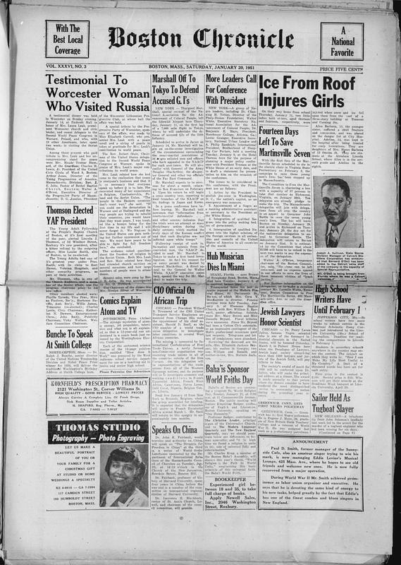 Boston Chronicle. January 20, 1951 - Digital Commonwealth