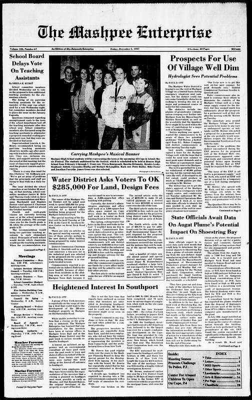 The Mashpee Enterprise. December 05, 1997 - Digital Commonwealth