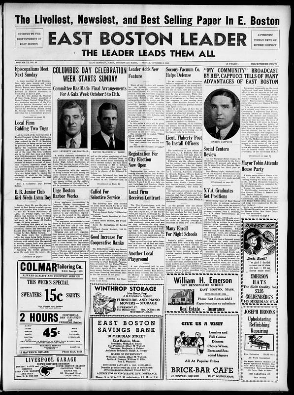 East Boston Leader, October 03, 1941 - Digital Commonwealth
