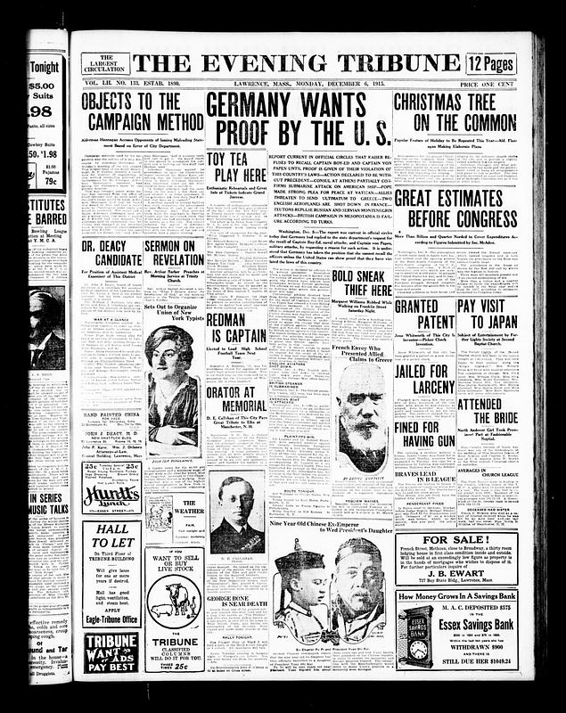 The Evening Tribune. December 06, 1915 - Digital Commonwealth