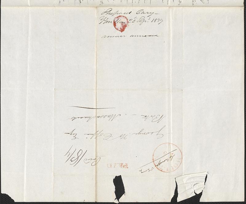 Shepard Cary to George Coffin, 20 September 1839 - Digital Commonwealth
