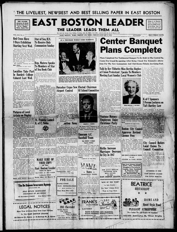 East Boston Leader. January 09, 1948 - Digital Commonwealth
