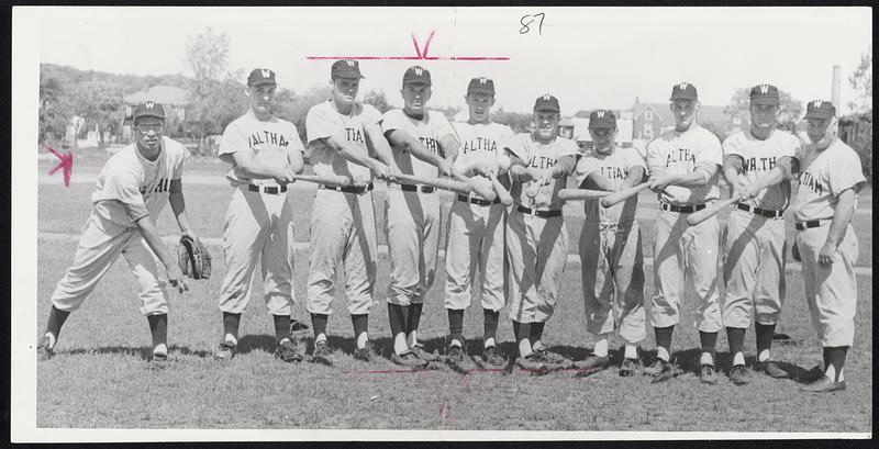 Waltham High. L-R. Norm Elliott - P. Tony Navarro - P. Kevin Ryan - RF ...