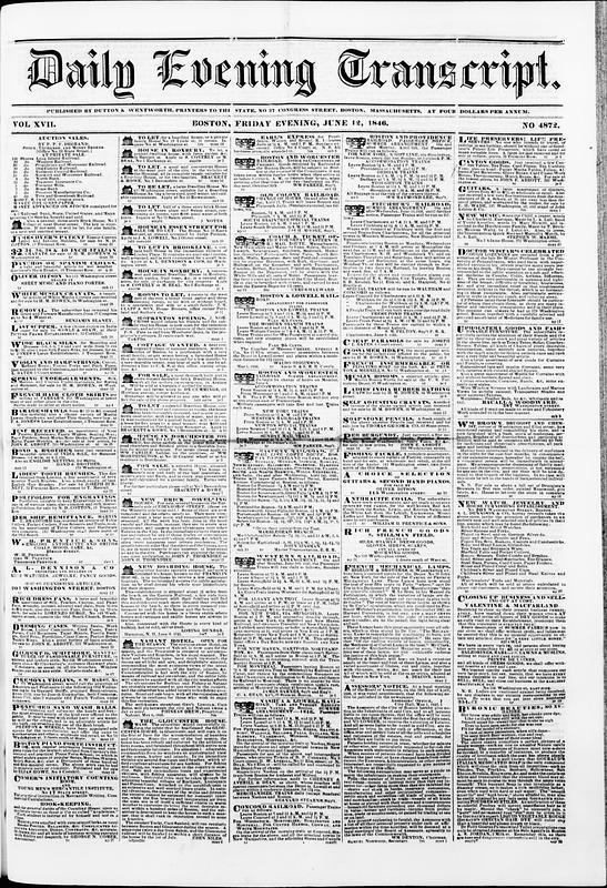 Daily Evening Transcript. June 12, 1846 - Digital Commonwealth