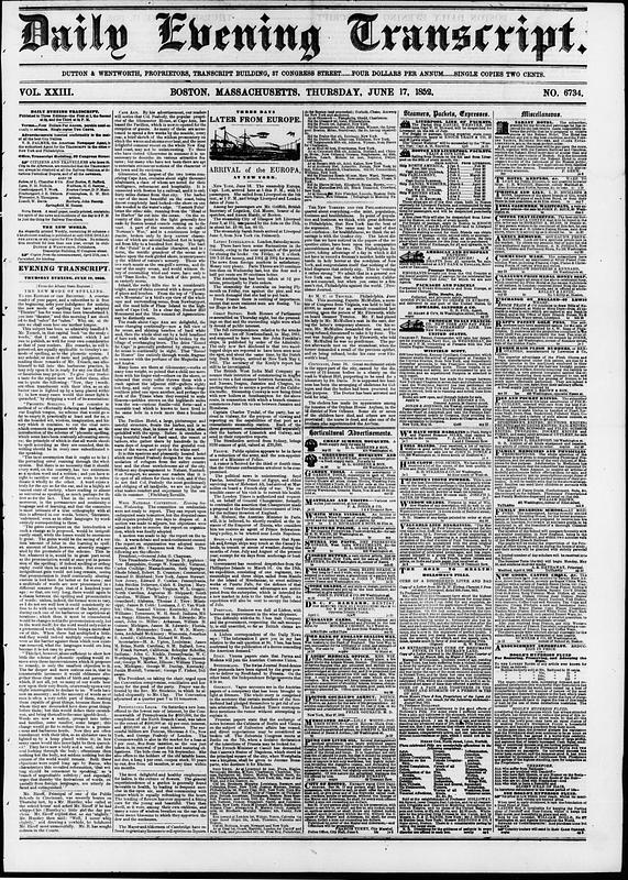Daily Evening Transcript - Digital Commonwealth