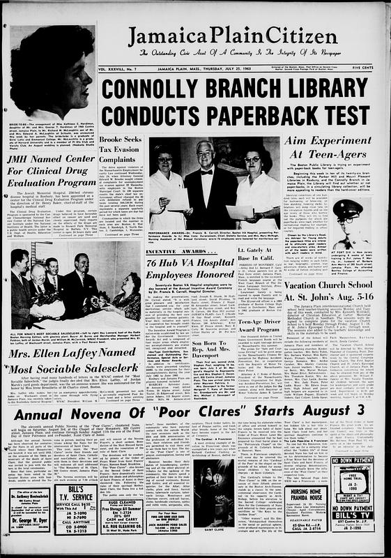 The Jamaica Plain Citizen. July 25, 1963 - Digital Commonwealth