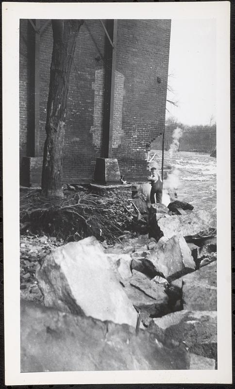 Surveying flood damage at Pepperell Paper Mill - Digital Commonwealth