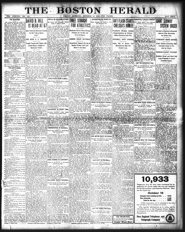 The Boston Herald. October 21, 1910 - Digital Commonwealth